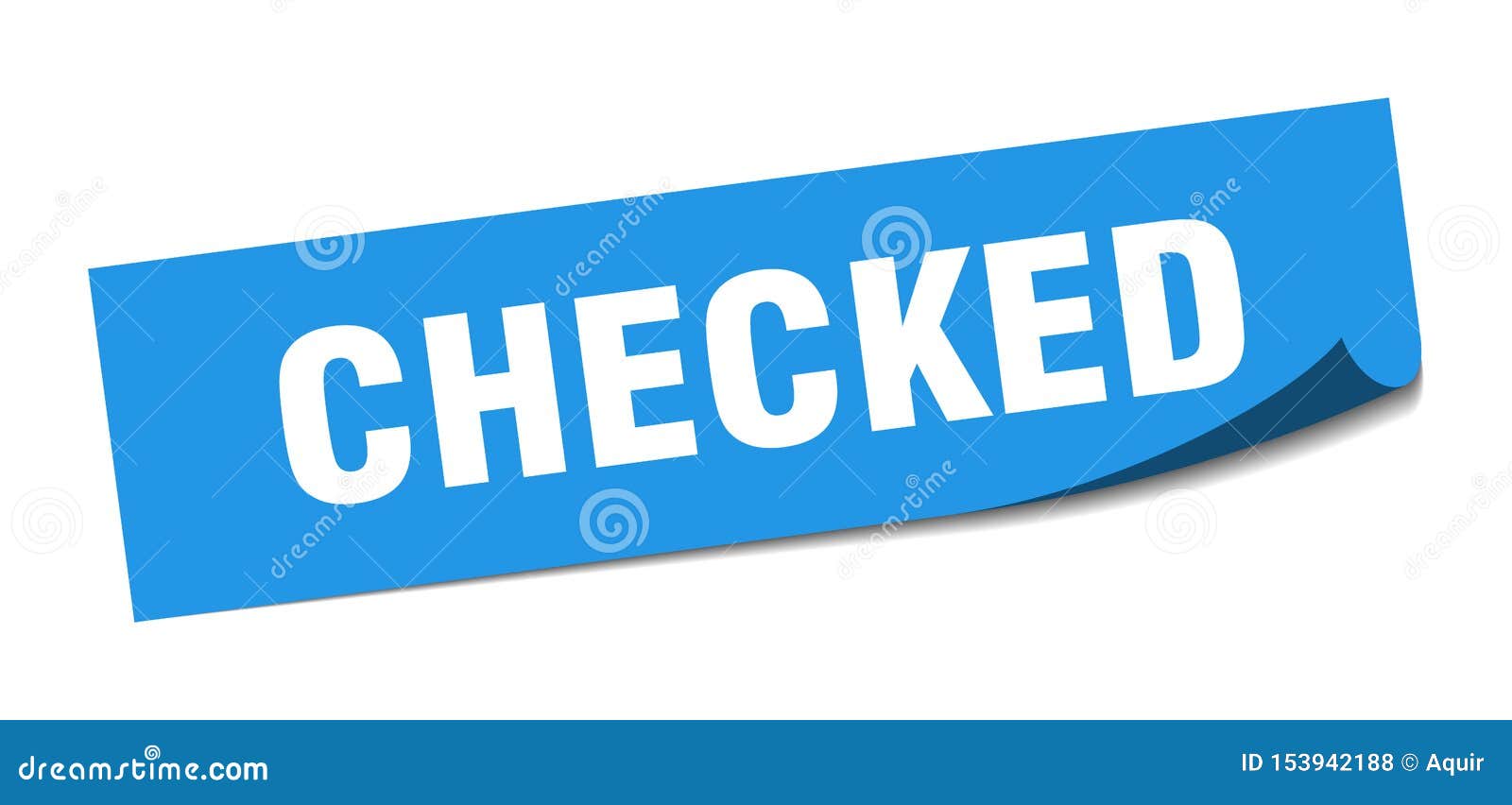 Checked sticker. stock vector. Illustration of page - 153942188