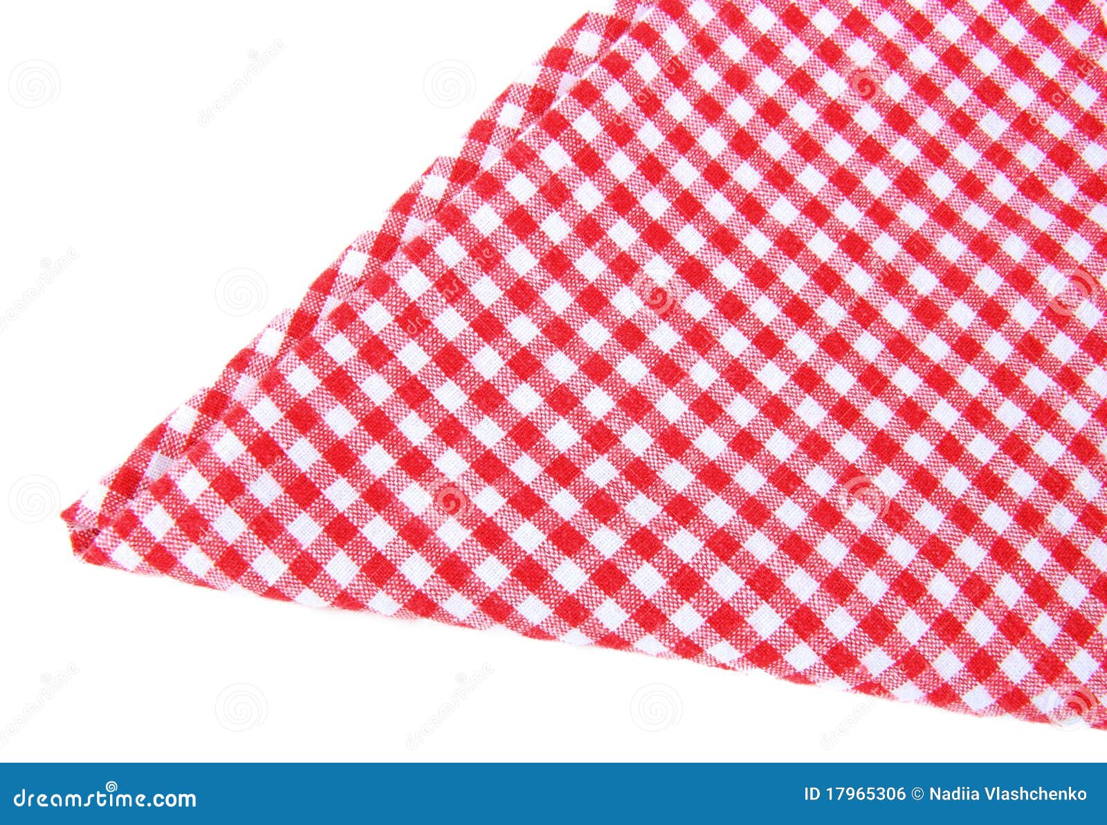Checked tea towel isolated stock photo. Image of cloth - 17965306