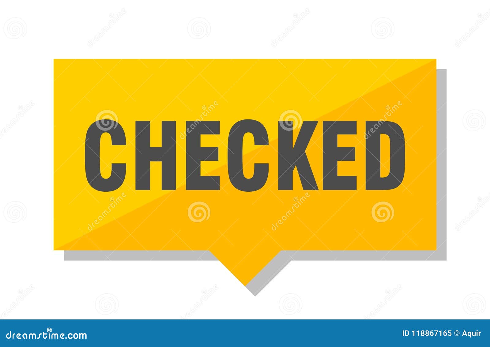 Checked price tag stock vector. Illustration of sticker - 118867165