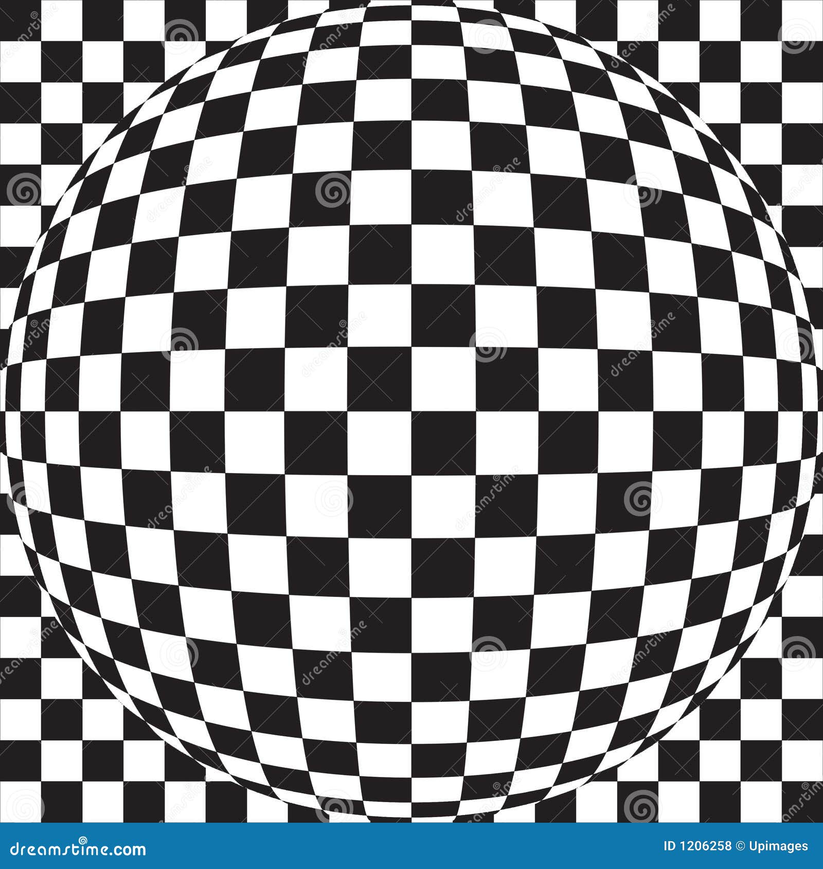 Checker Ball stock illustration. Illustration of checkered - 1206258