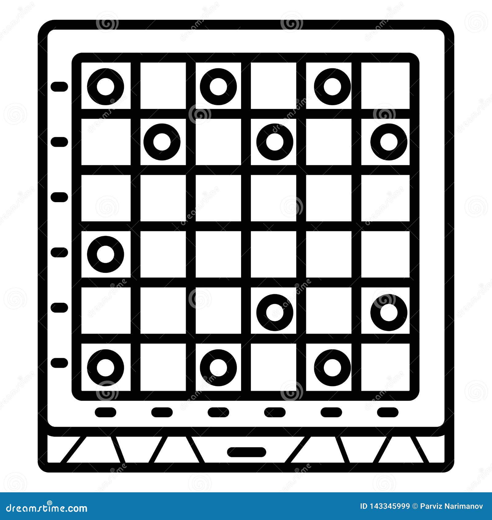 Checker game vector icon stock illustration. Illustration of design ...