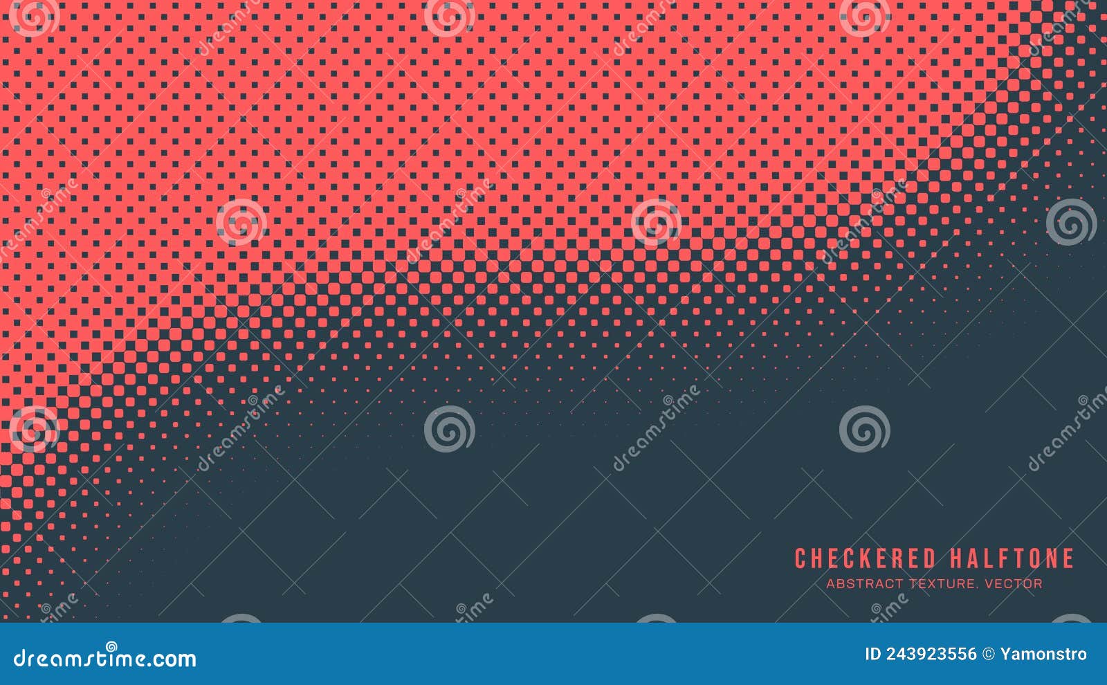 Checker Halftone Pattern Vector Smooth Curve Border Red Blue Abstract ...