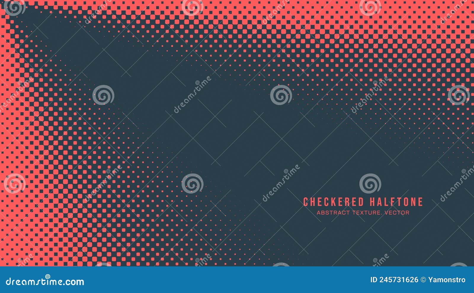 Checker Halftone Pattern Vector Square Dots Light Ray Border Red Blue ...