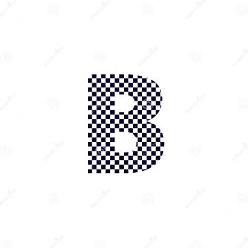 Checker Pattern Vector Logo Letter B Stock Vector - Illustration of ...