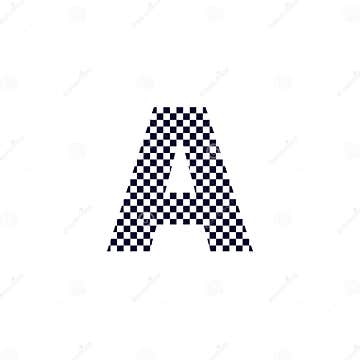 Checker Pattern Vector Logo Letter a Stock Vector - Illustration of ...
