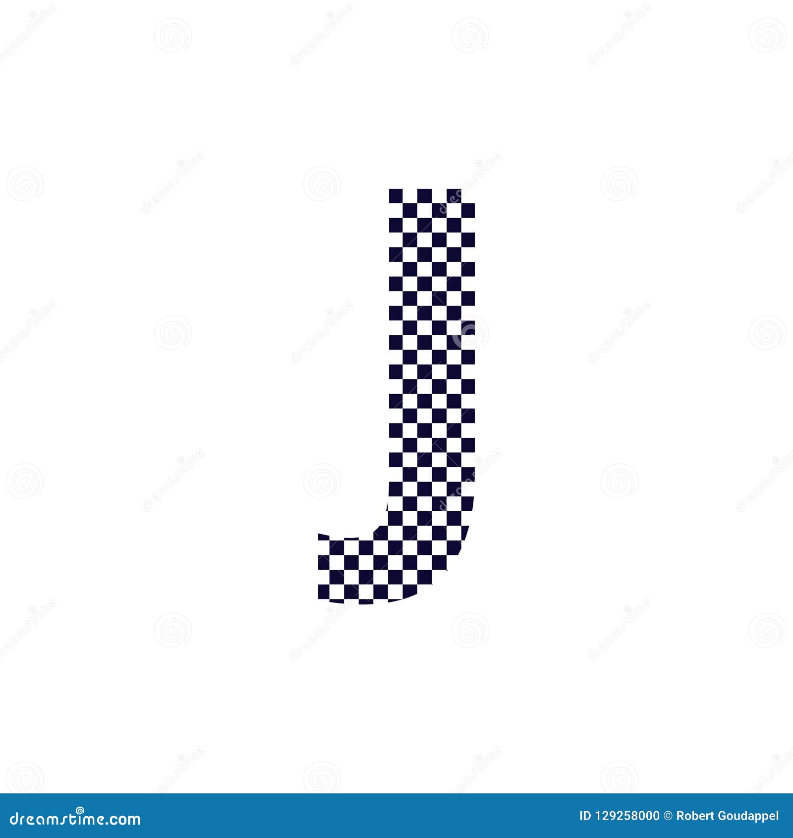 Checker Pattern Vector Logo Letter J Stock Vector - Illustration of ...