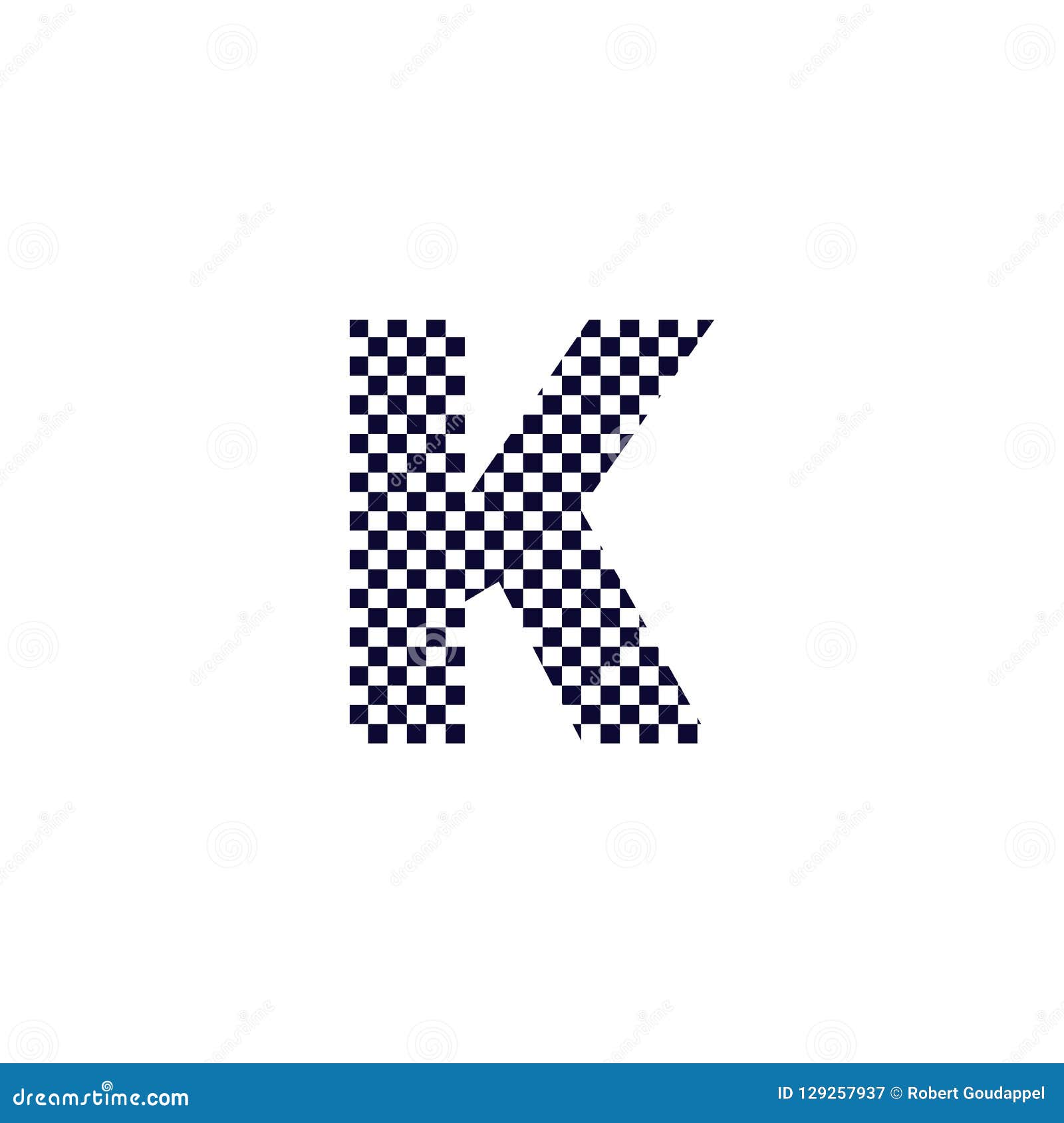 Checker Pattern Vector Logo Letter K Stock Vector - Illustration of ...