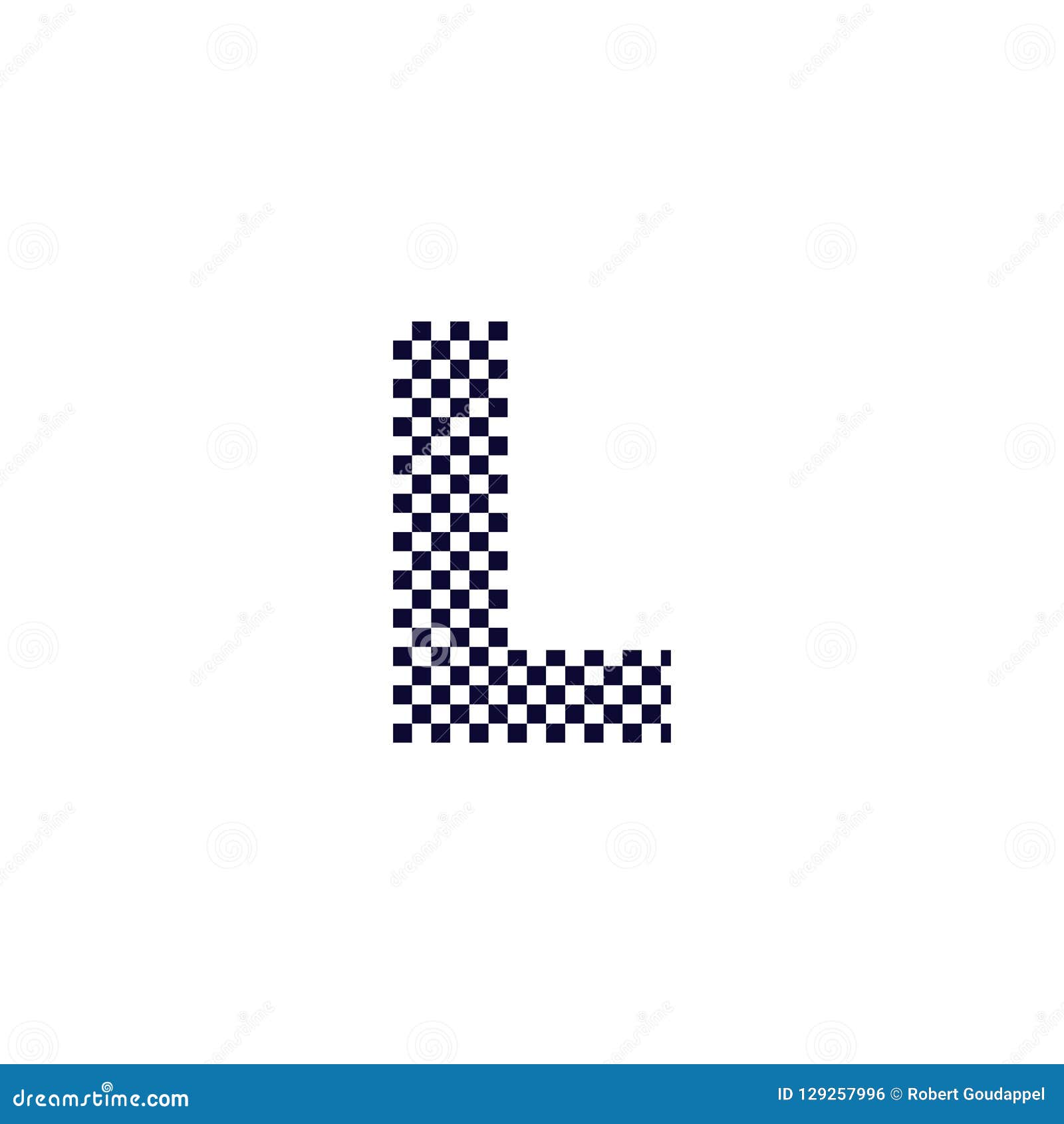 Checker Pattern Vector Logo Letter L Stock Vector - Illustration of ...