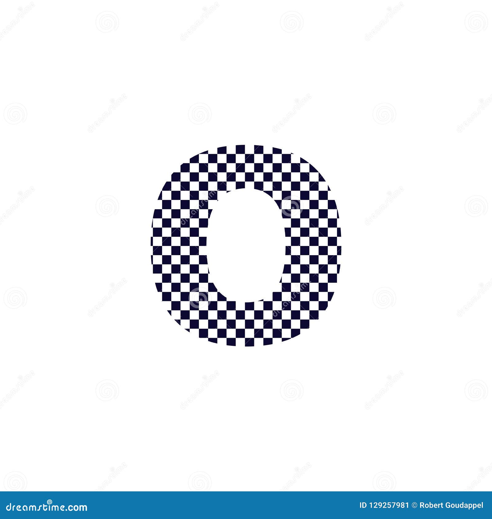 Checker Pattern Vector Logo Letter O Stock Vector - Illustration of ...