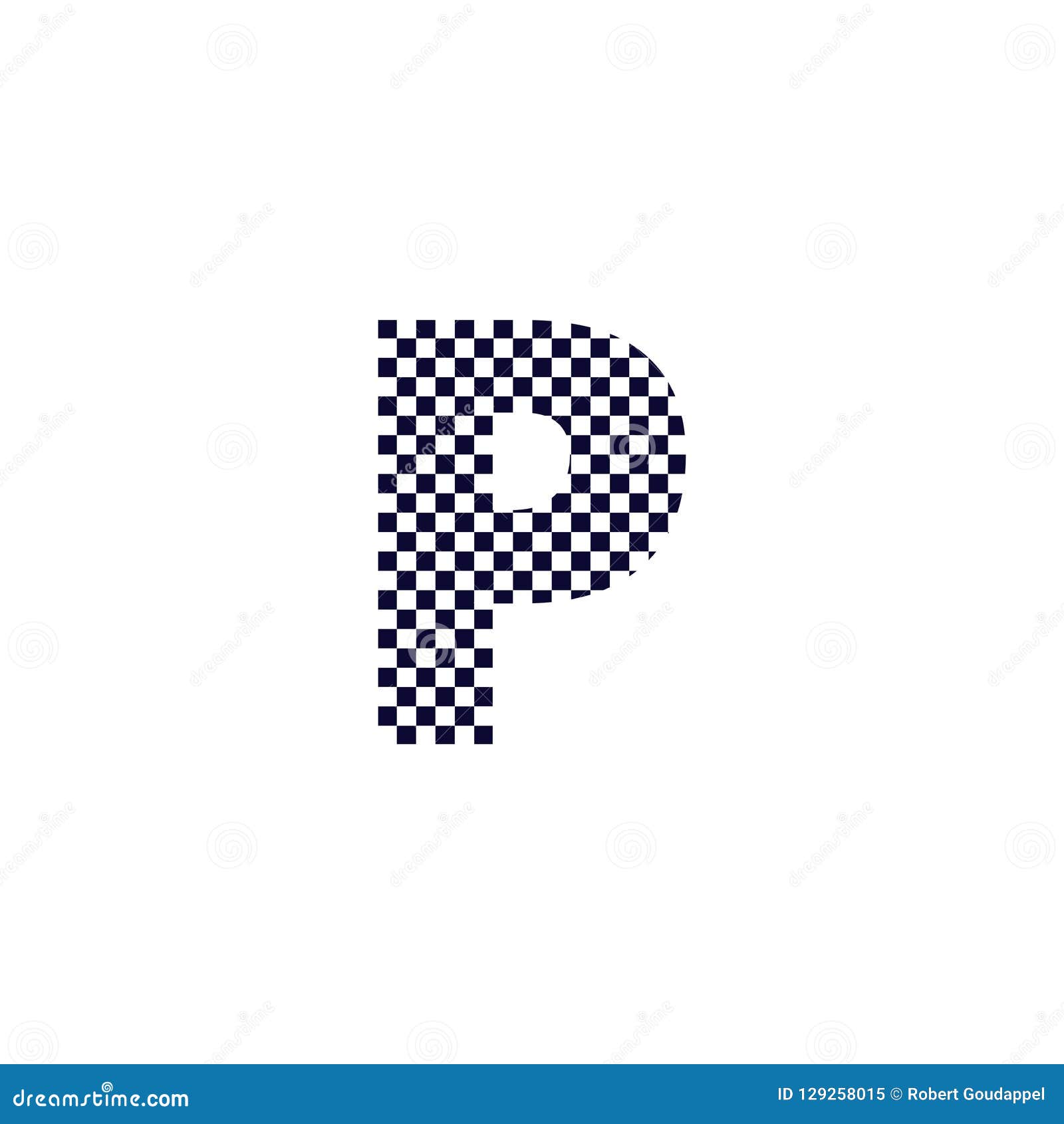 Checker Pattern Vector Logo Letter P Stock Vector - Illustration of ...