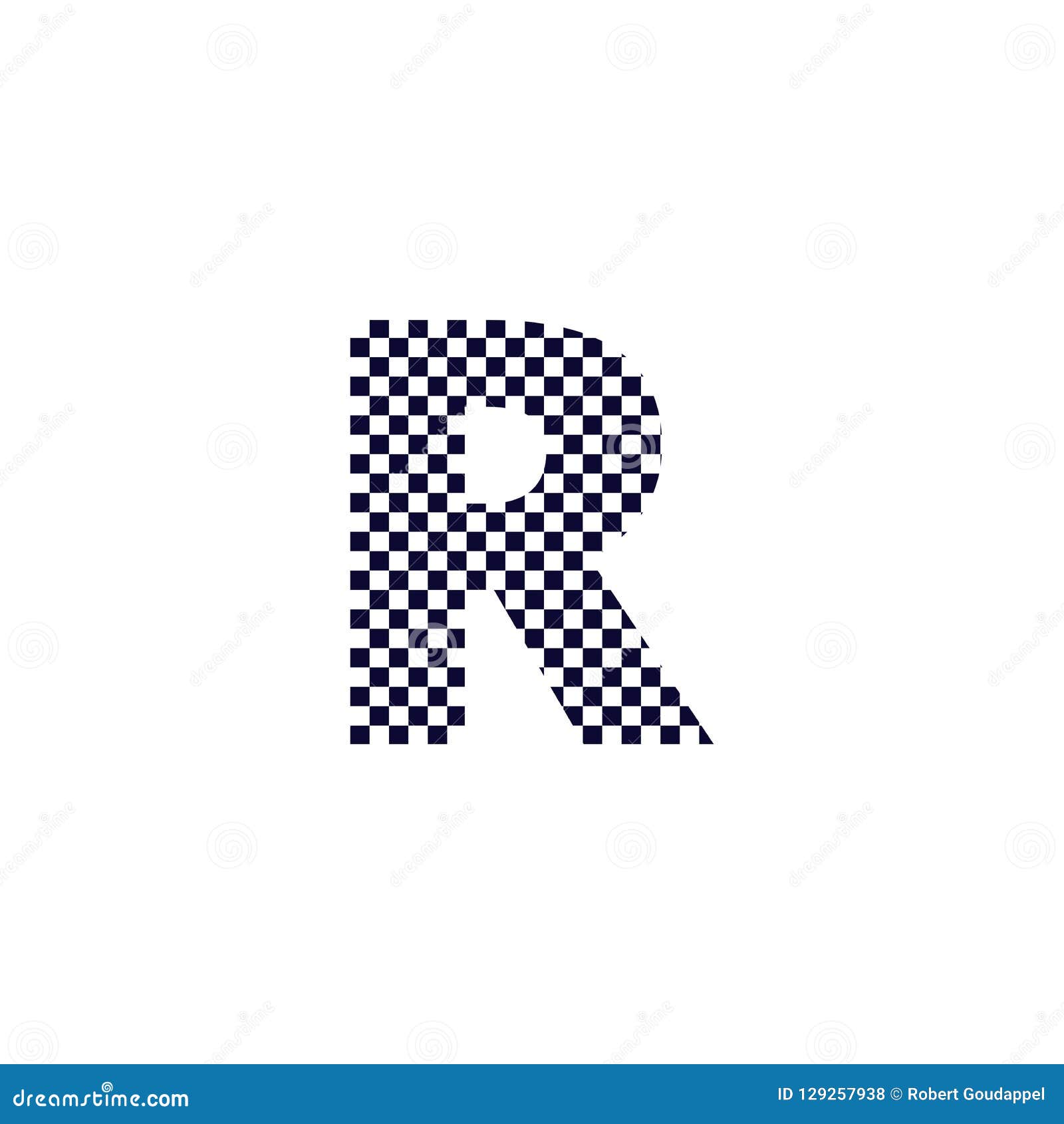 Checker Pattern Vector Logo Letter R Stock Vector - Illustration of ...