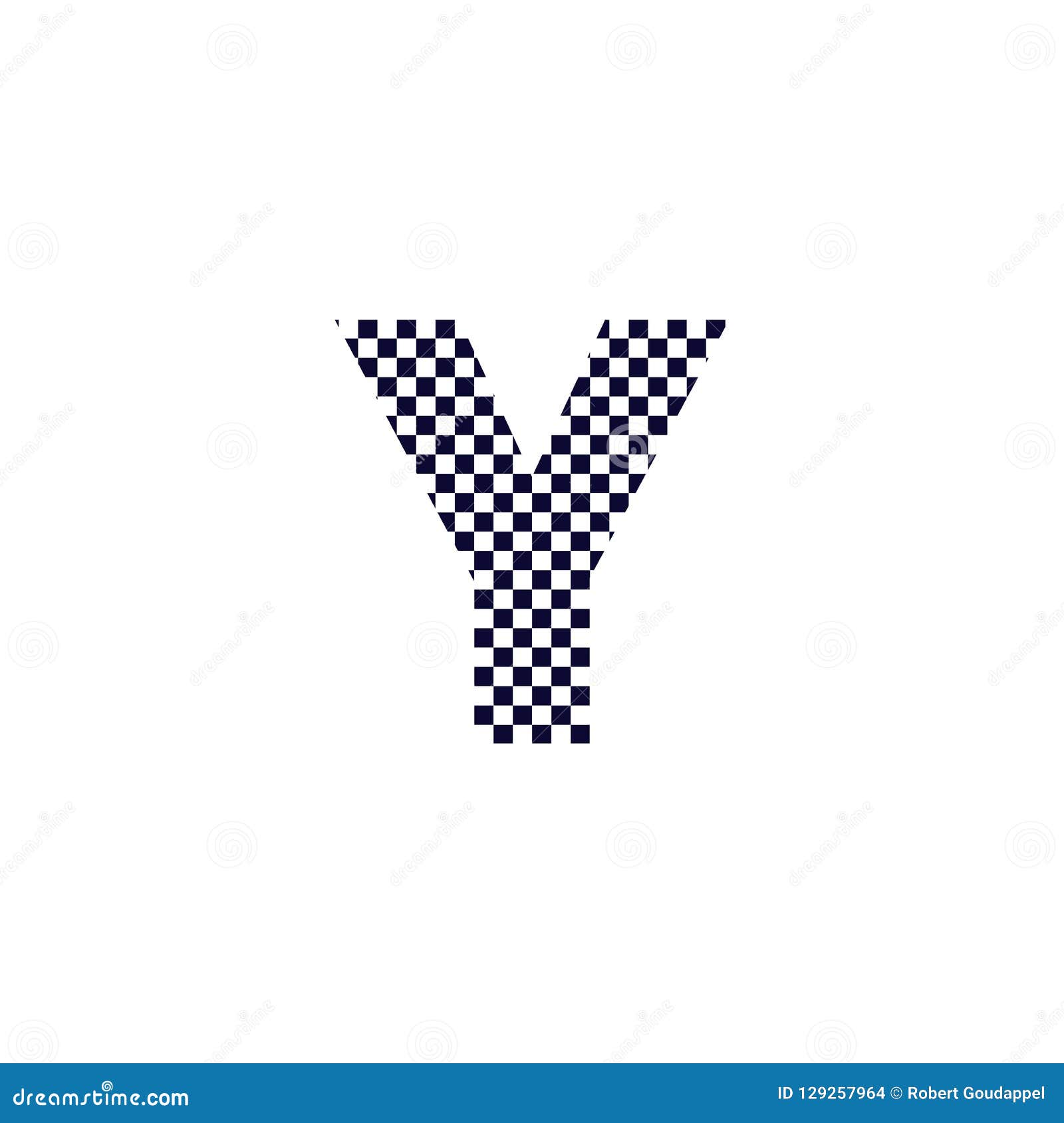 Checker Pattern Vector Logo Letter Y Stock Vector - Illustration of ...