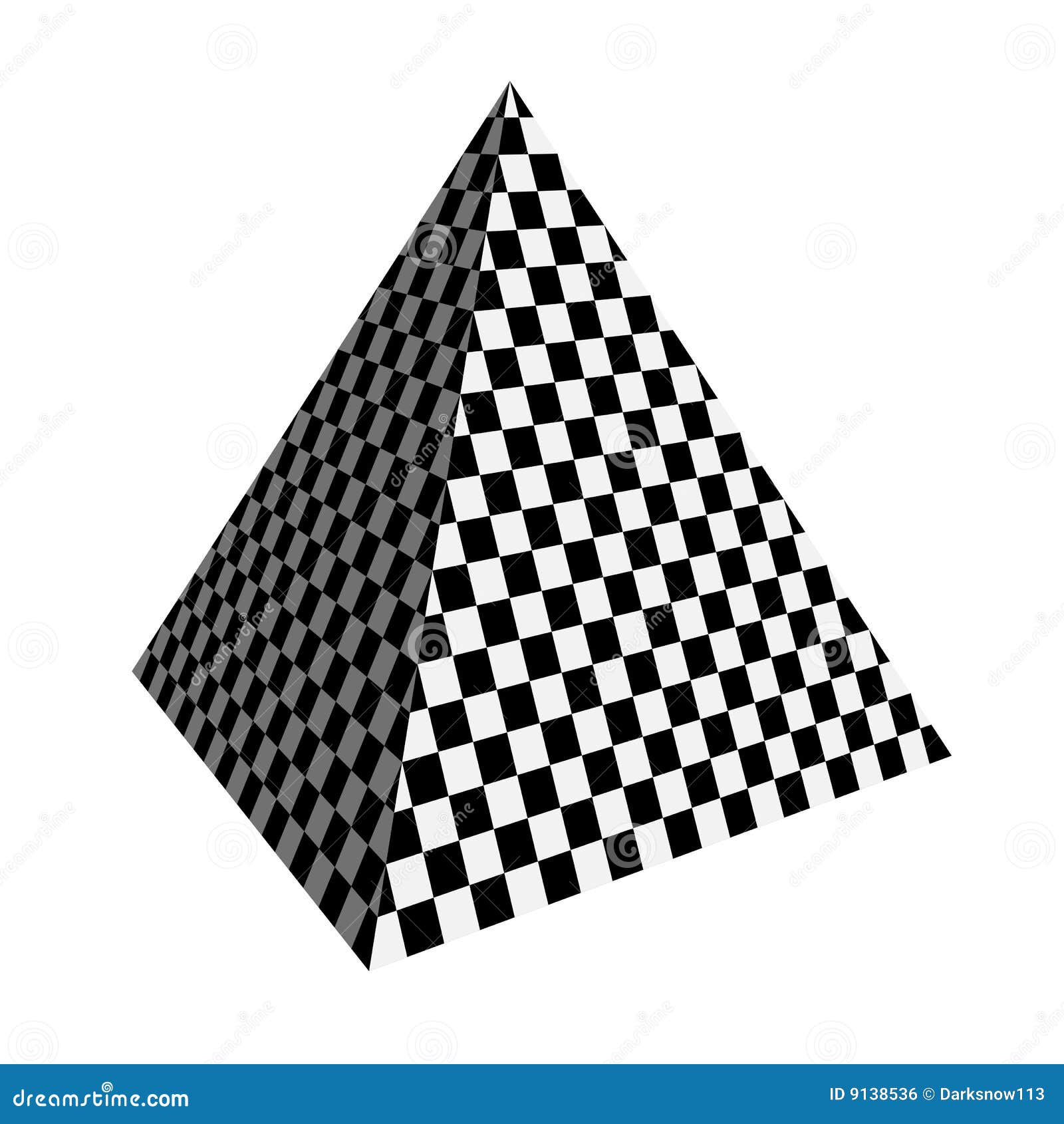 Checker piramid stock illustration. Illustration of perspective - 9138536