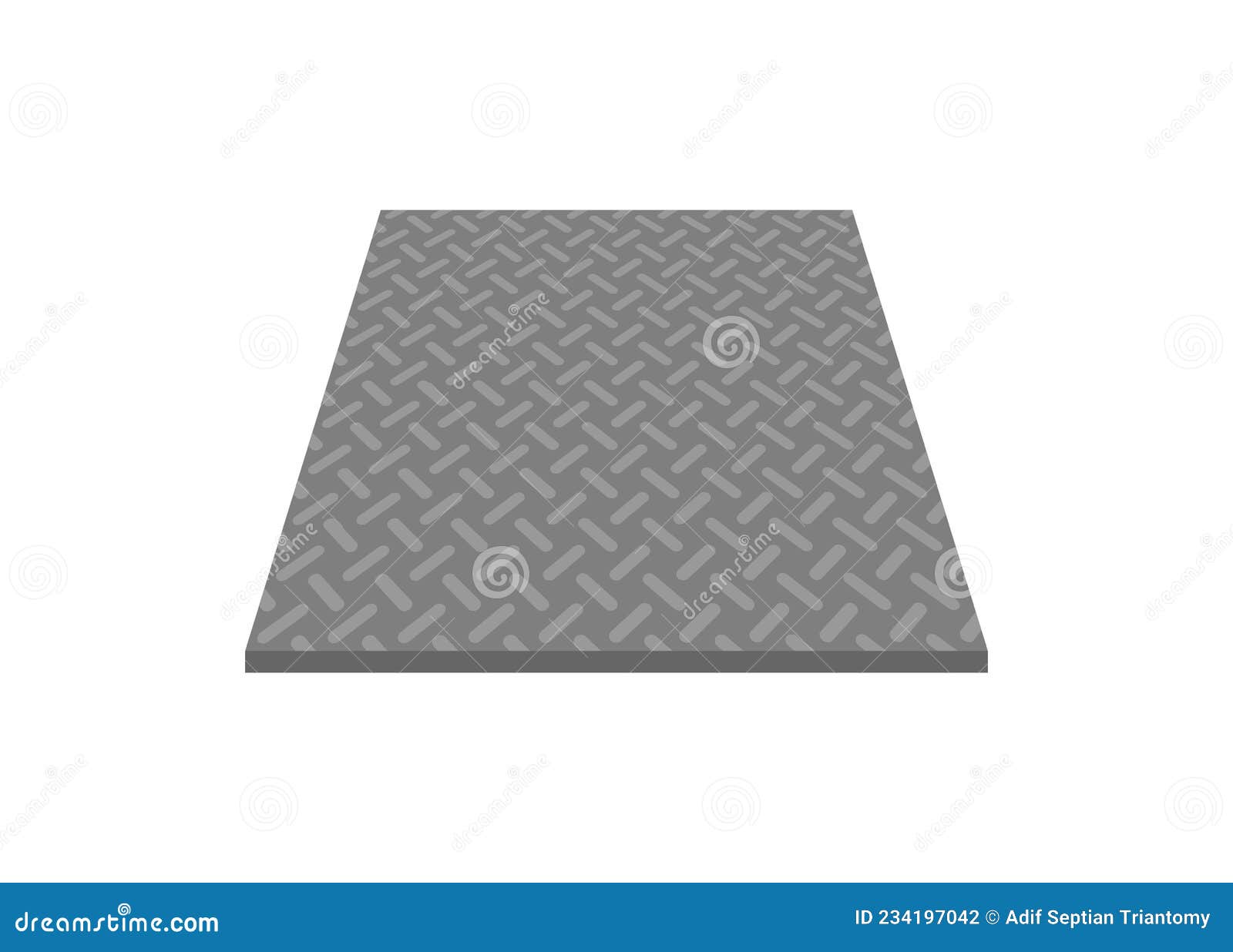 Checker Plate in Perspective View. Simple Flat Illustration. Stock ...