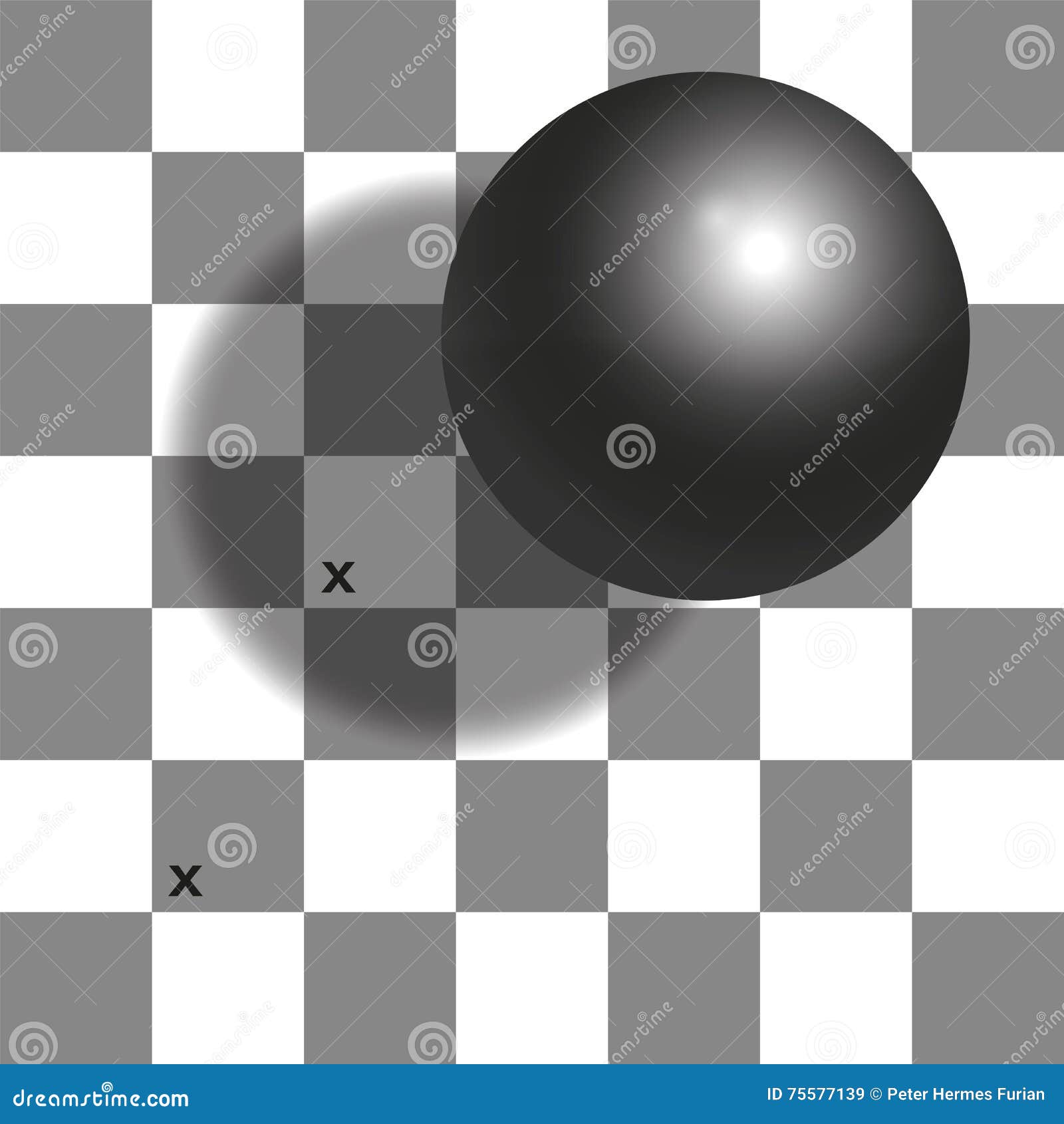 Checker Shadow Illusion Chessboard Stock Vector - Illustration of light ...