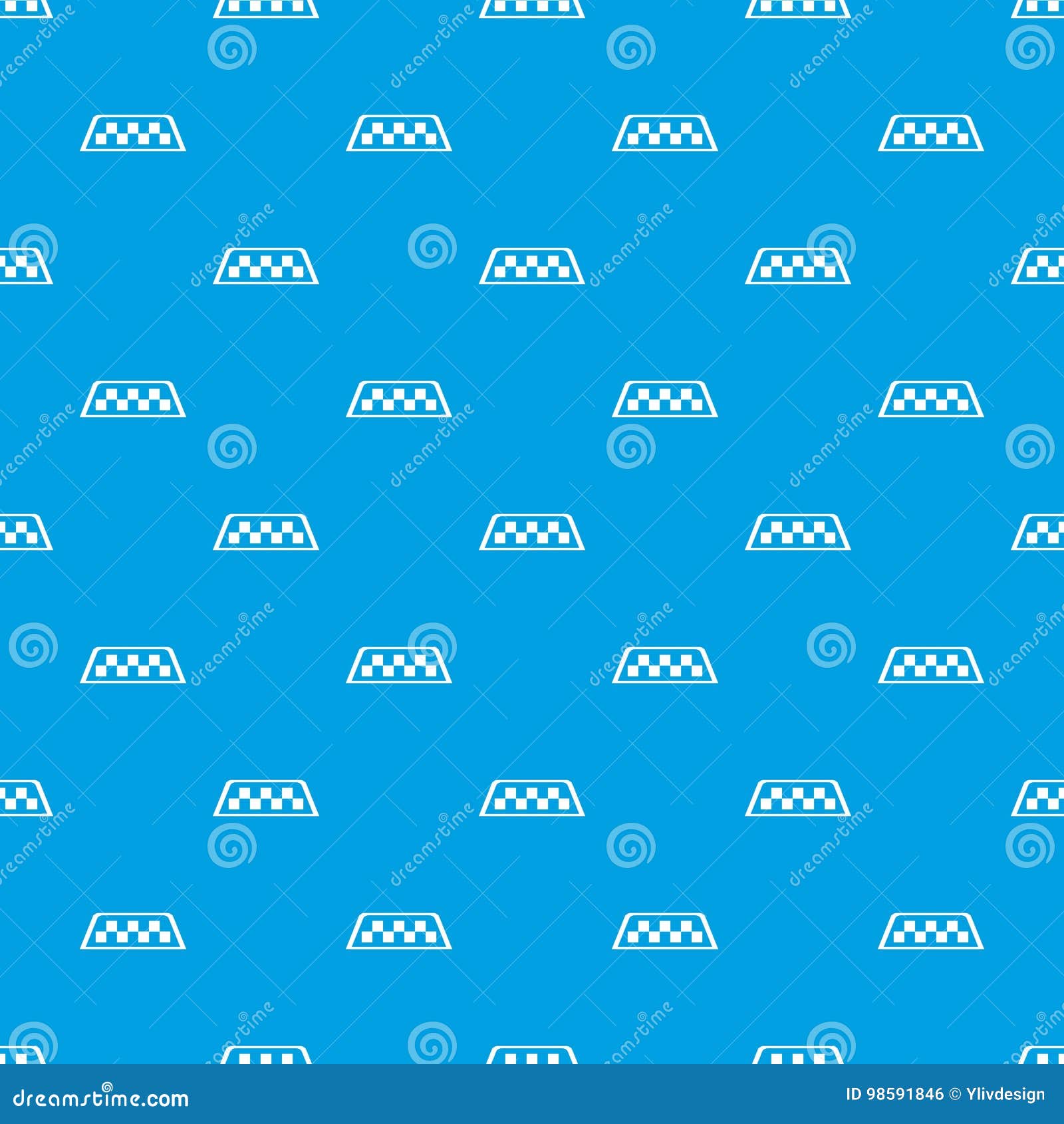 Checker Taxi Pattern Seamless Blue Stock Vector - Illustration of ...