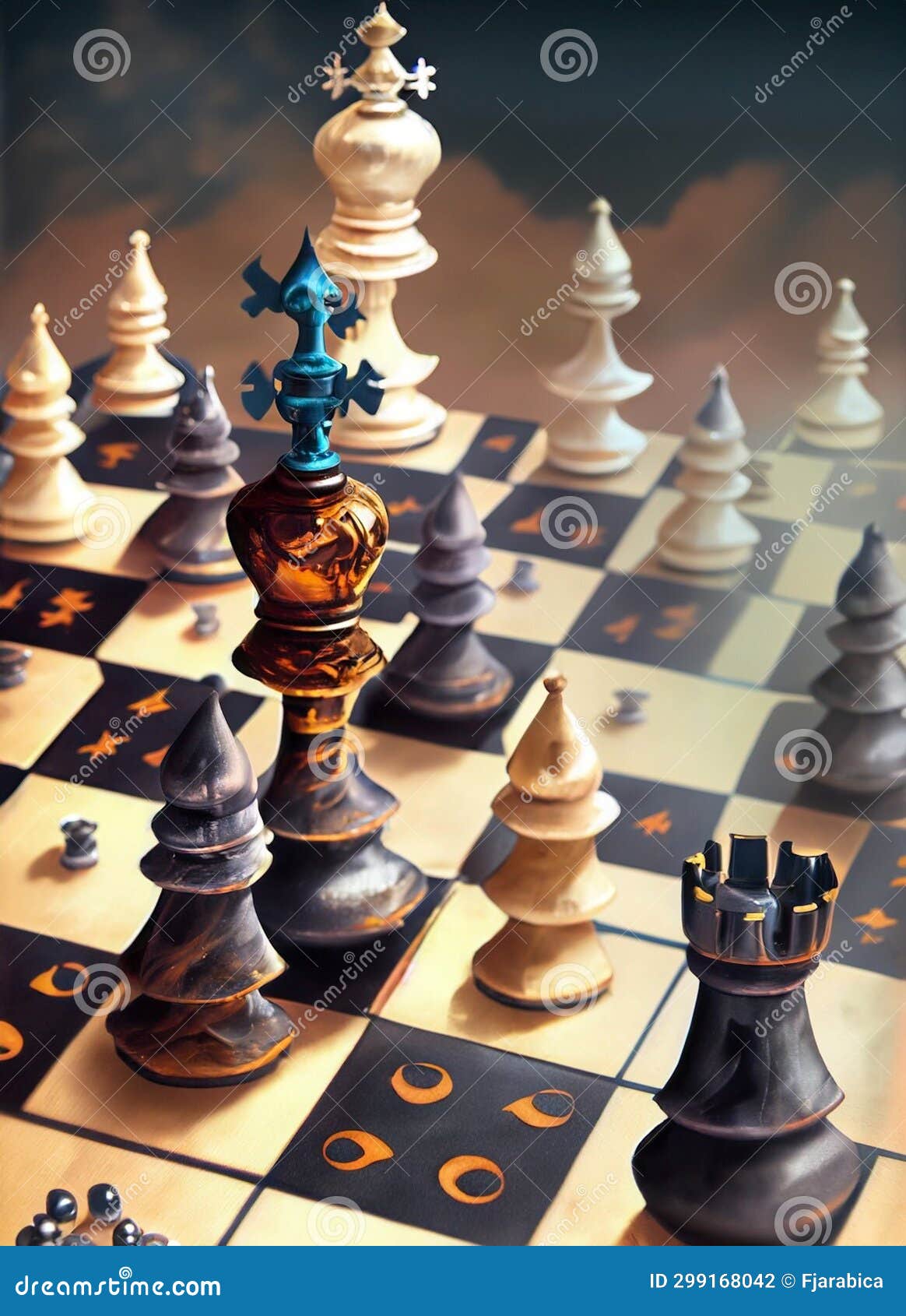 Checkerboard Chess Pieces Suitable Stock Illustration - Illustration of ...