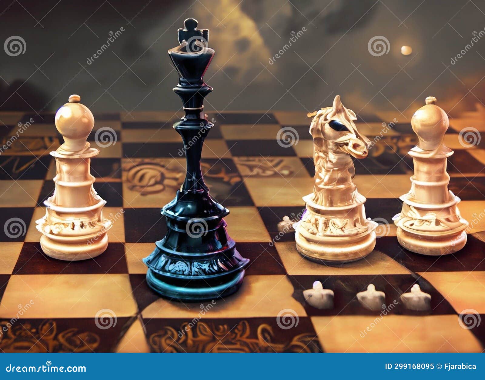 Checkerboard Chess Pieces Suitable Stock Illustration - Illustration of ...