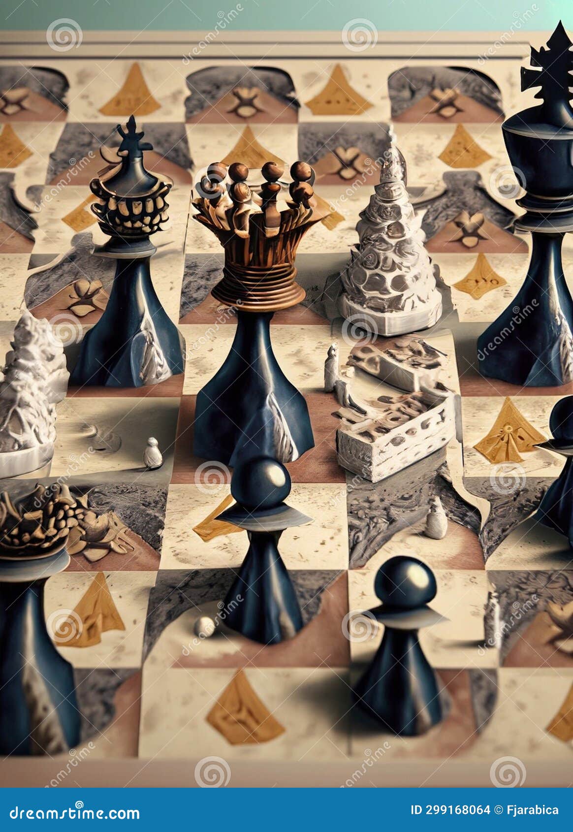 Checkerboard Chess Pieces Suitable Stock Illustration - Illustration of ...