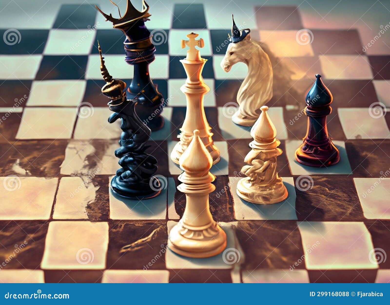 Checkerboard Chess Pieces Suitable Stock Illustration - Illustration of ...