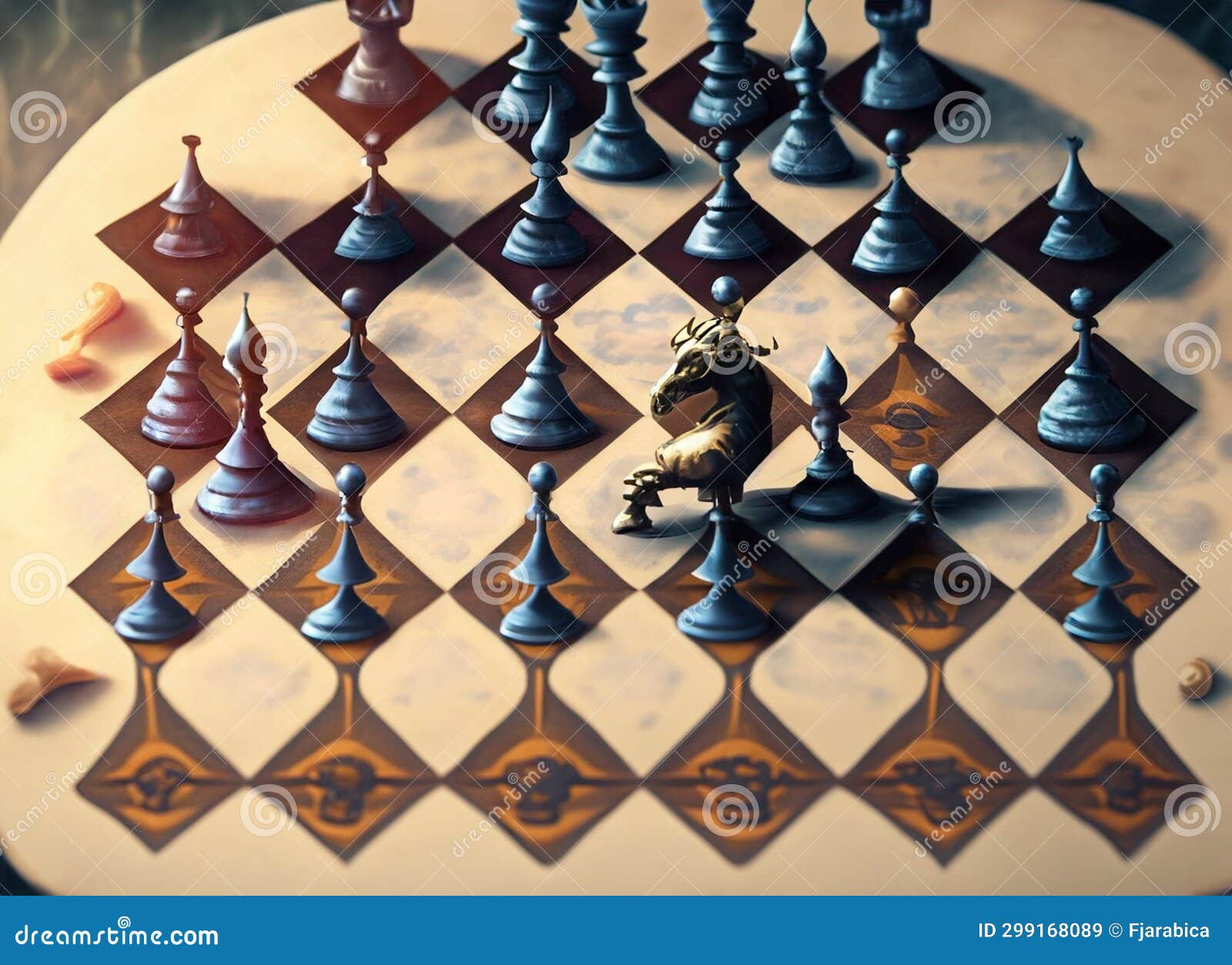 Checkerboard Chess Pieces Suitable Stock Illustration - Illustration of ...