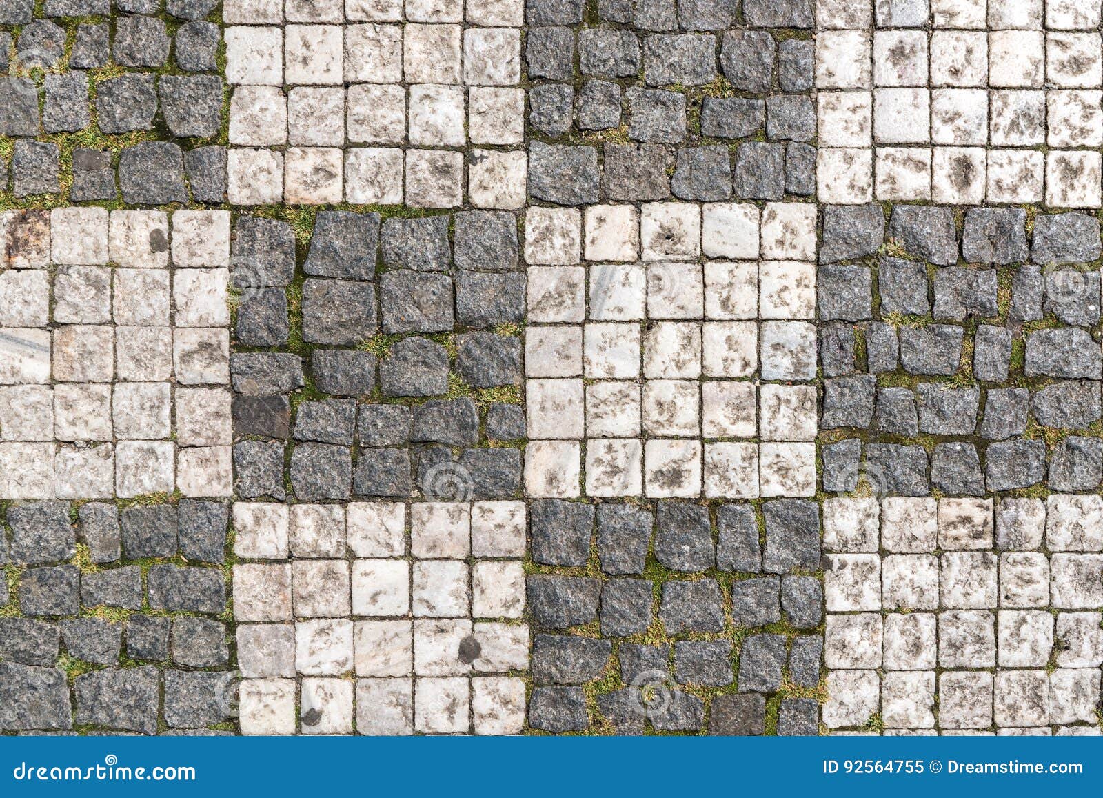 Checkerboard Cobblestone Street Stock Image - Image of sidewalk, czech ...