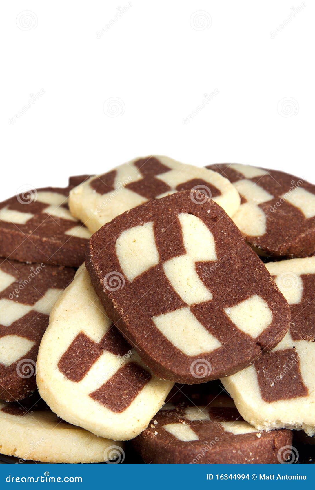 Checkerboard cookies stock photo. Image of detail, isolated - 16344994