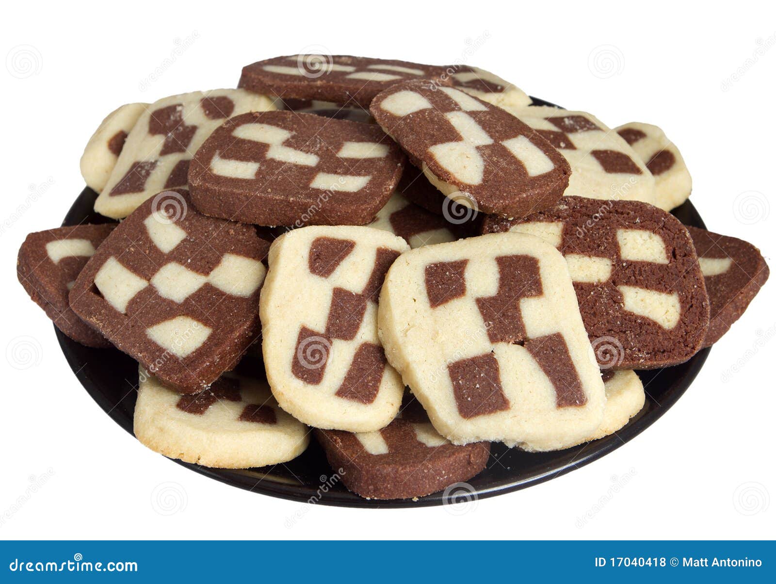 Checkerboard cookies stock photo. Image of isolated, treat - 17040418