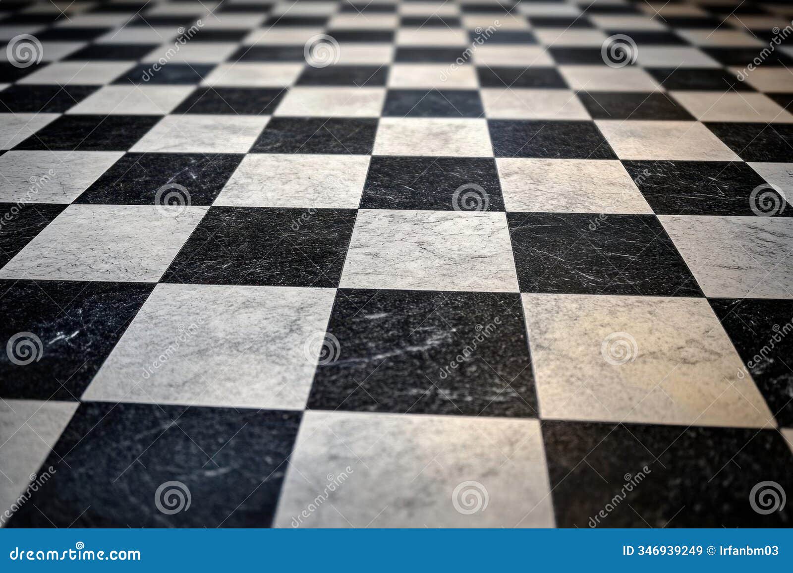 Checkerboard Floor, a Perspective of Pattern and Depth Stock Image ...