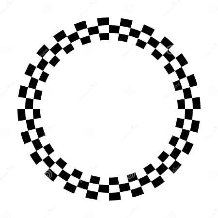 Circle Checkerboard Frame, Spiral Design Border Pattern Stock ...