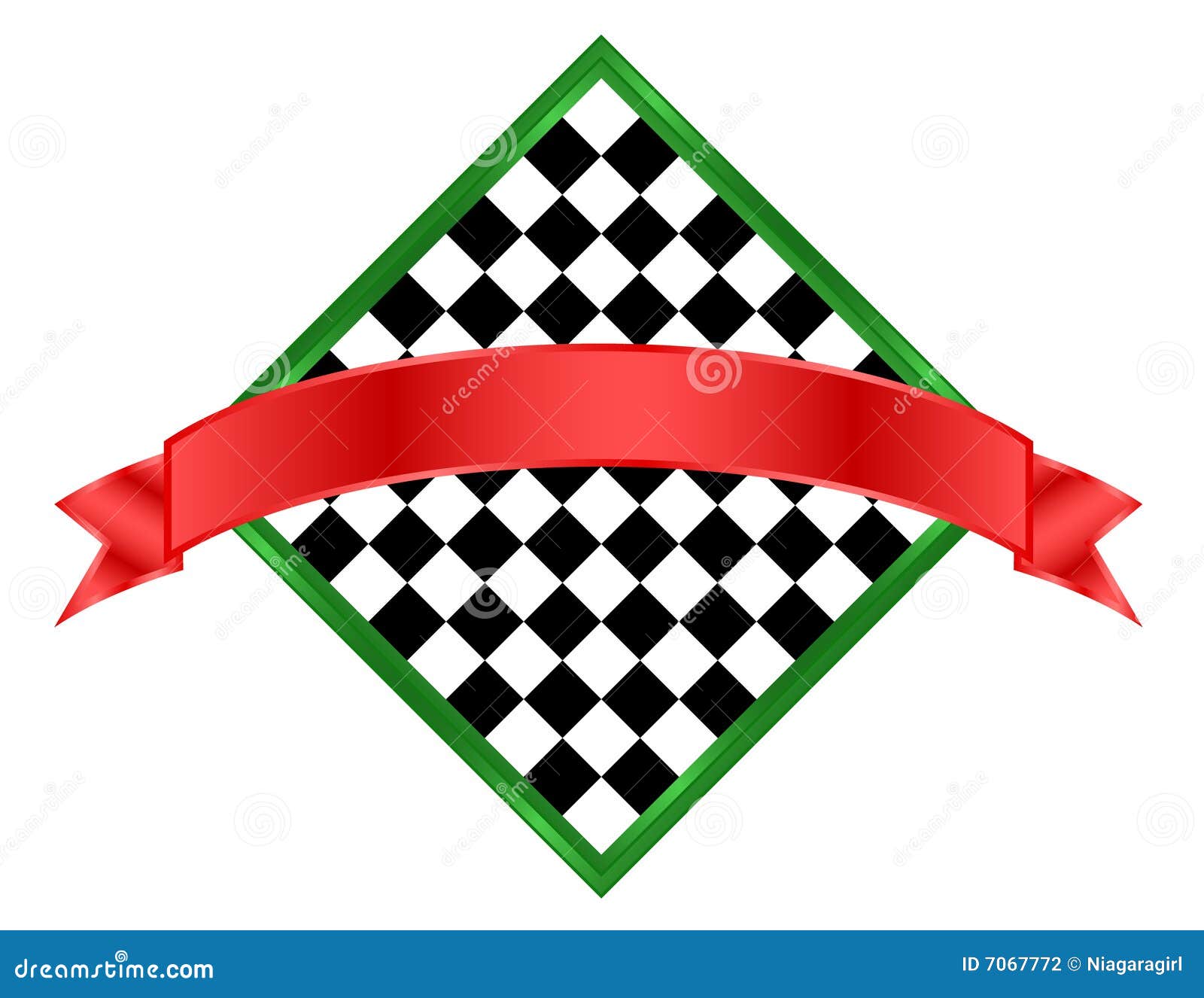 Checkerboard Icon and Banner Stock Vector - Illustration of ribbon ...