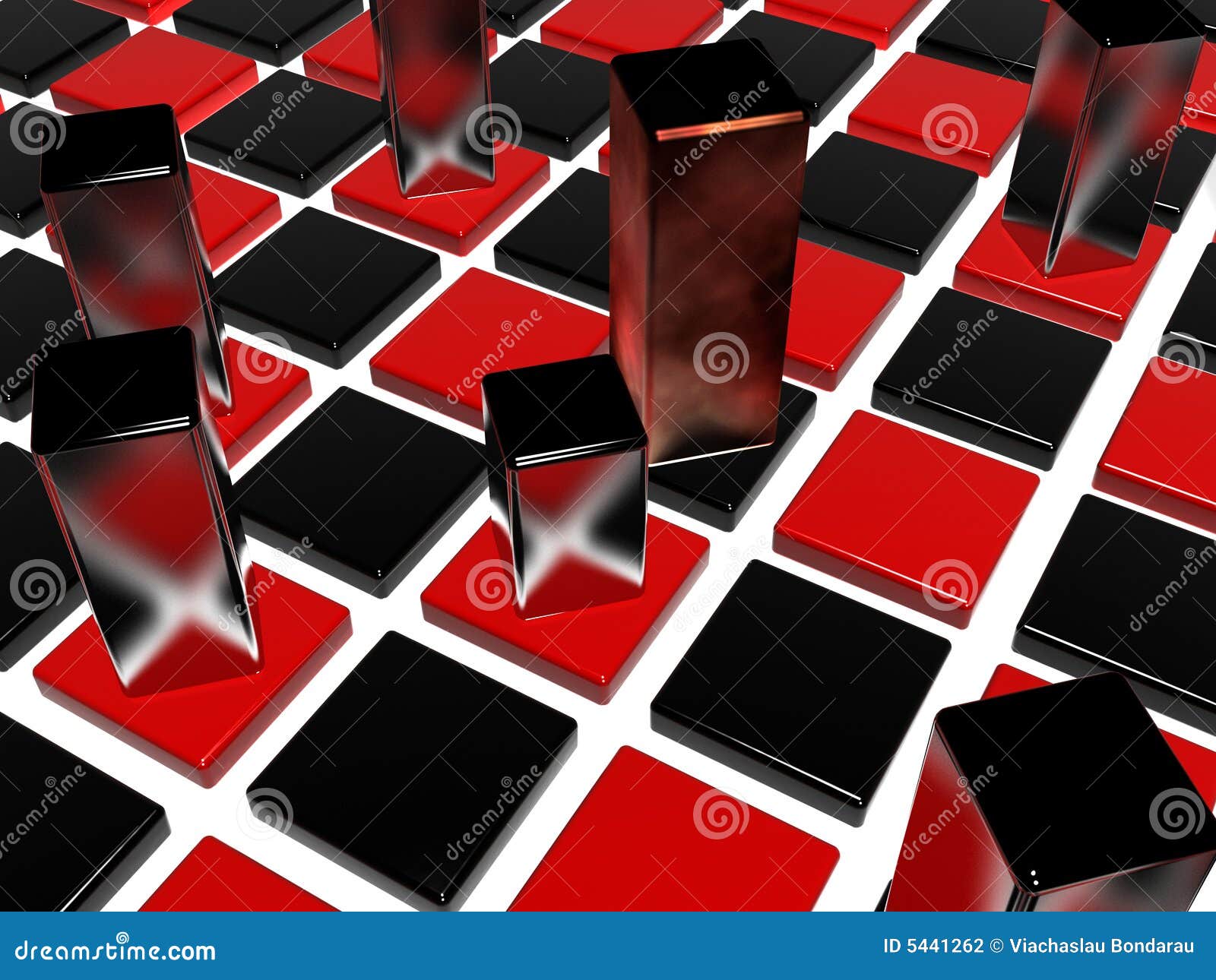 Checkerboard and Metal Pieces Stock Illustration - Illustration of ...