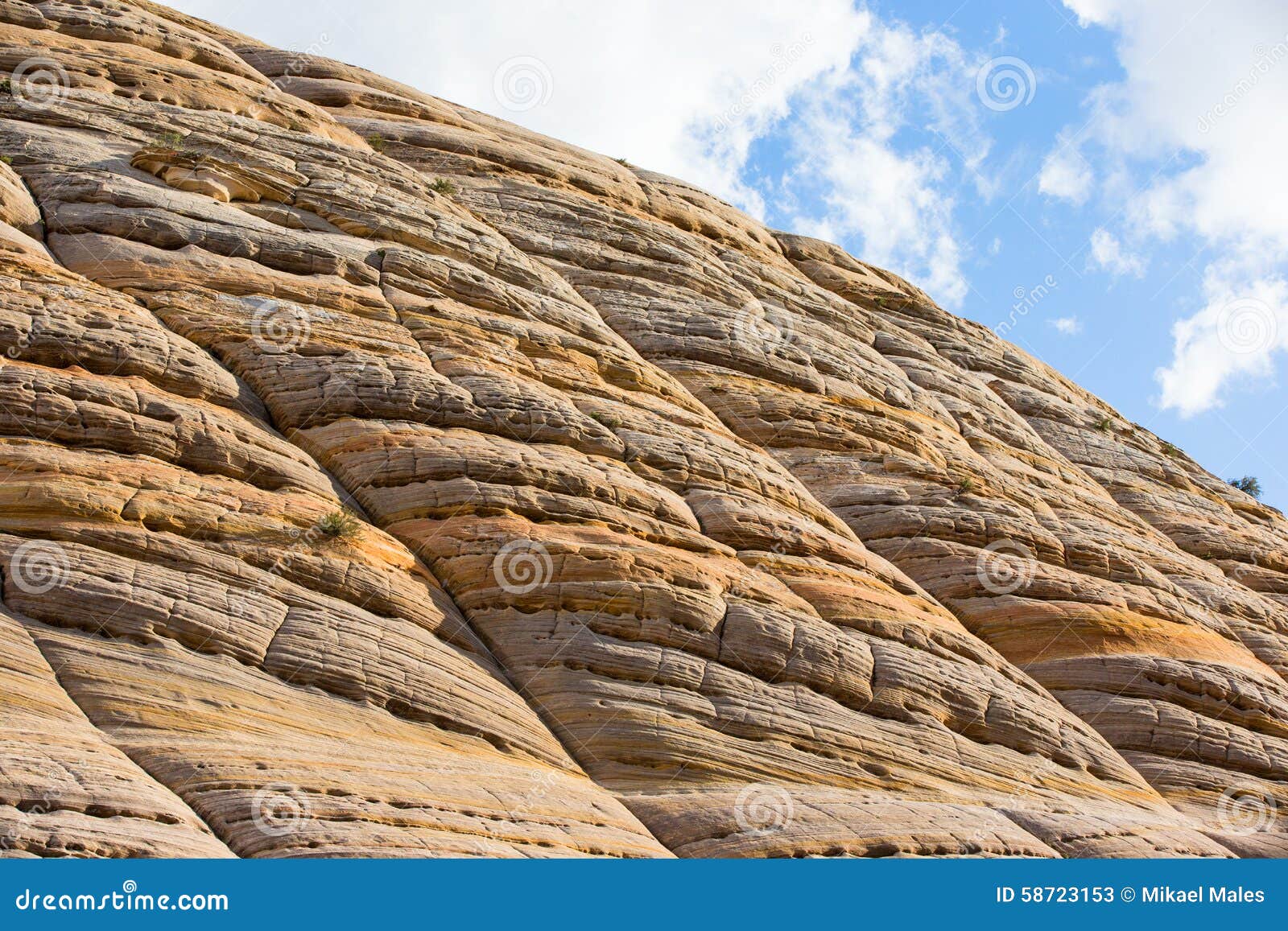 Checkerboard Mountain with Clouds in Background Stock Image - Image of ...