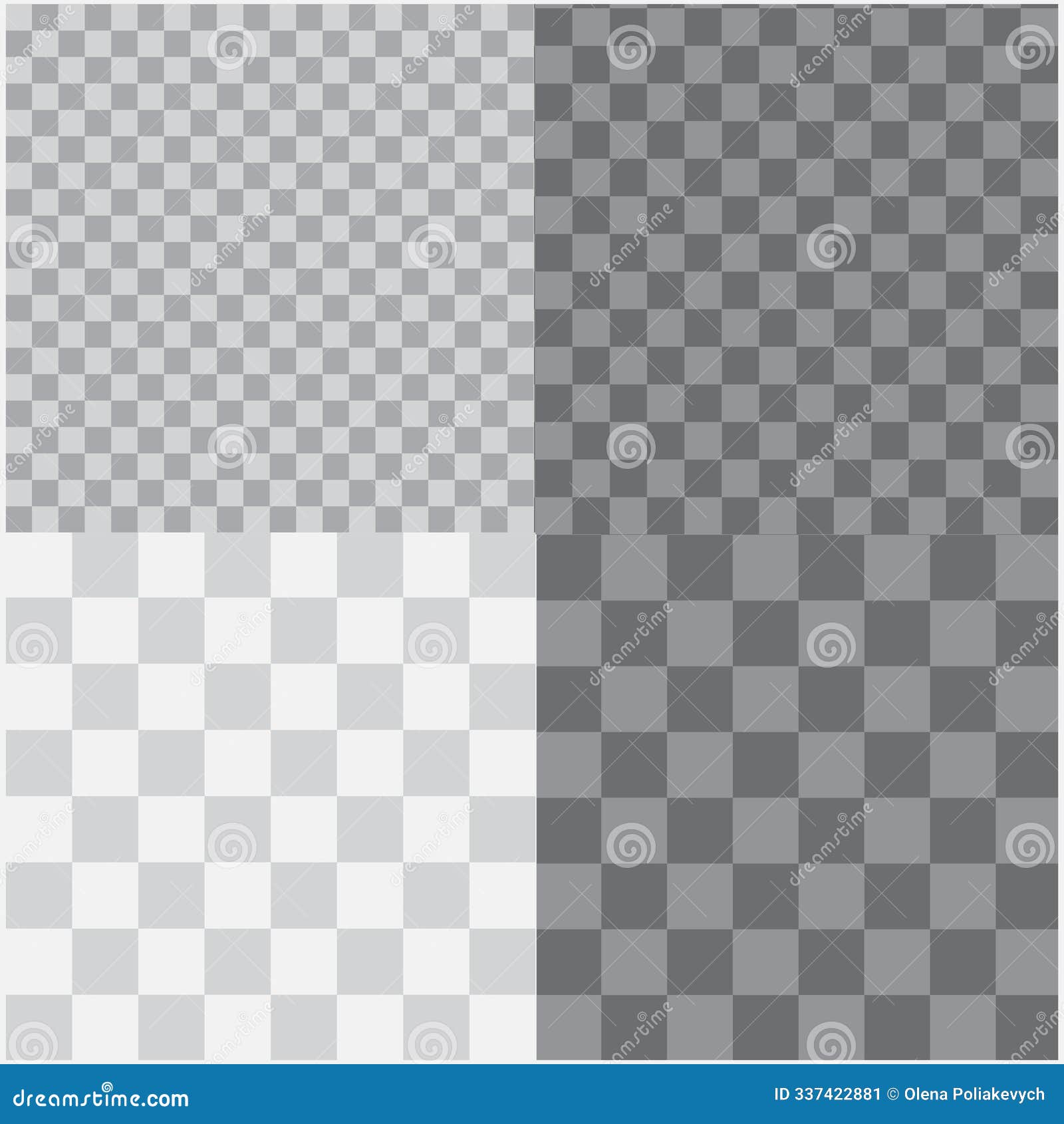 Checkerboard Pattern Illustration. Four Square Grid Variations ...