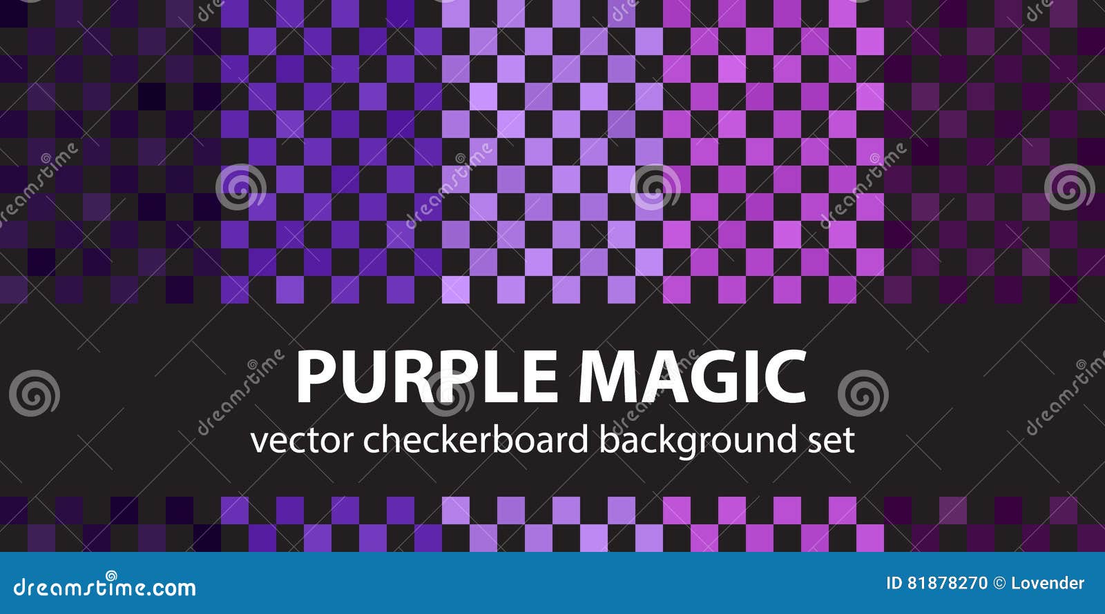 Checkerboard Pattern Set Purple Magic Stock Vector - Illustration of ...