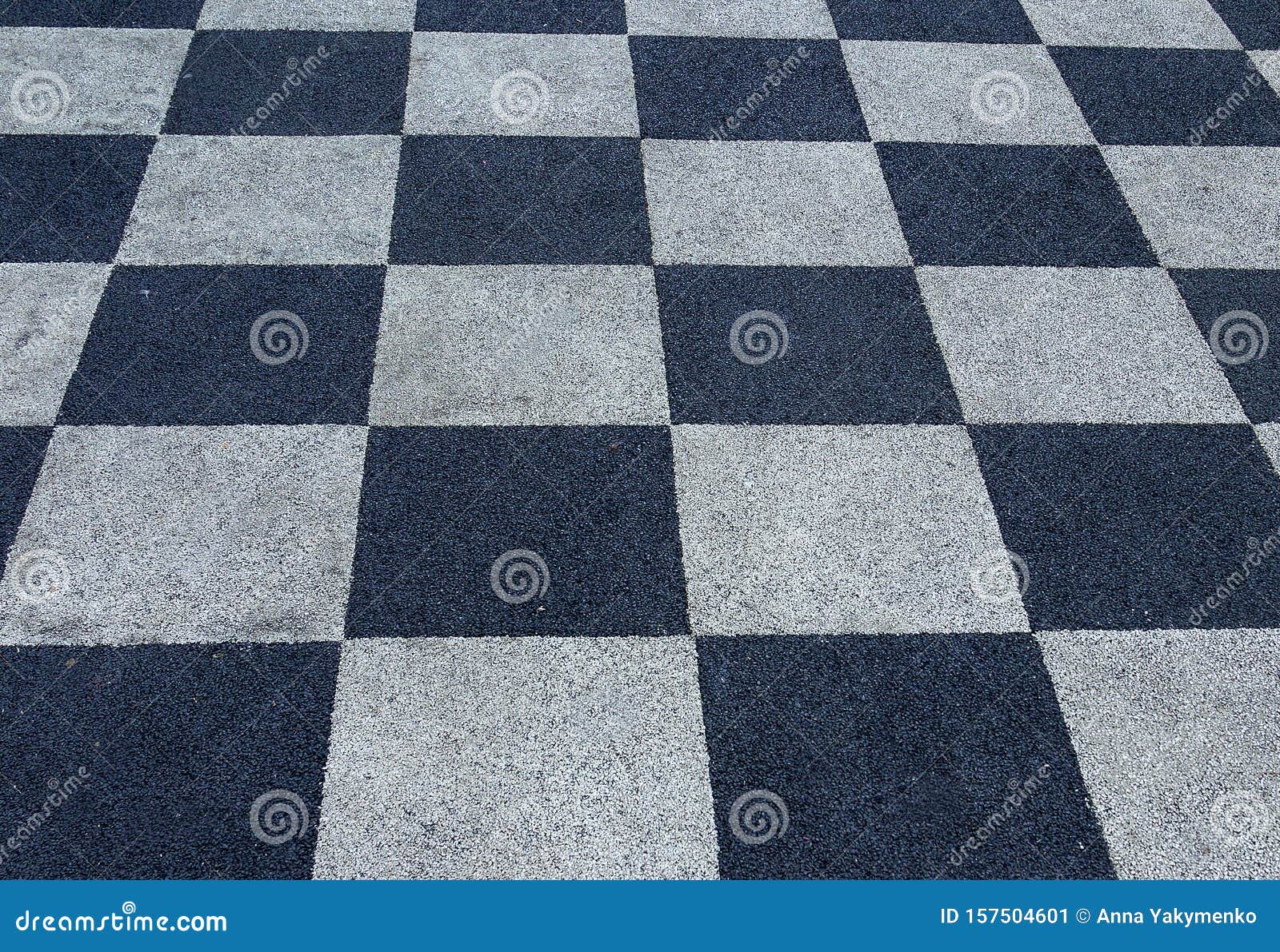 Checkerboard Pattern on the Sidewalk, Background with a Geometric ...