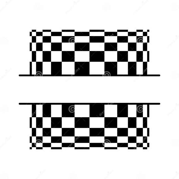 Checkerboard Pattern Split Frame Design Stock Vector - Illustration of ...