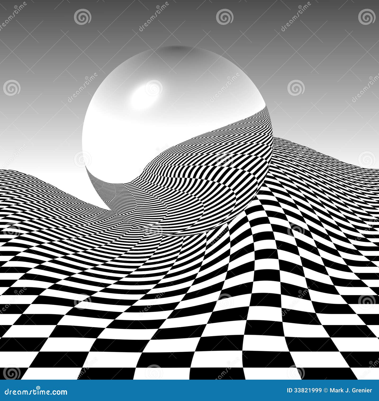 Checkerboard Sphere stock illustration. Illustration of illusion - 33821999