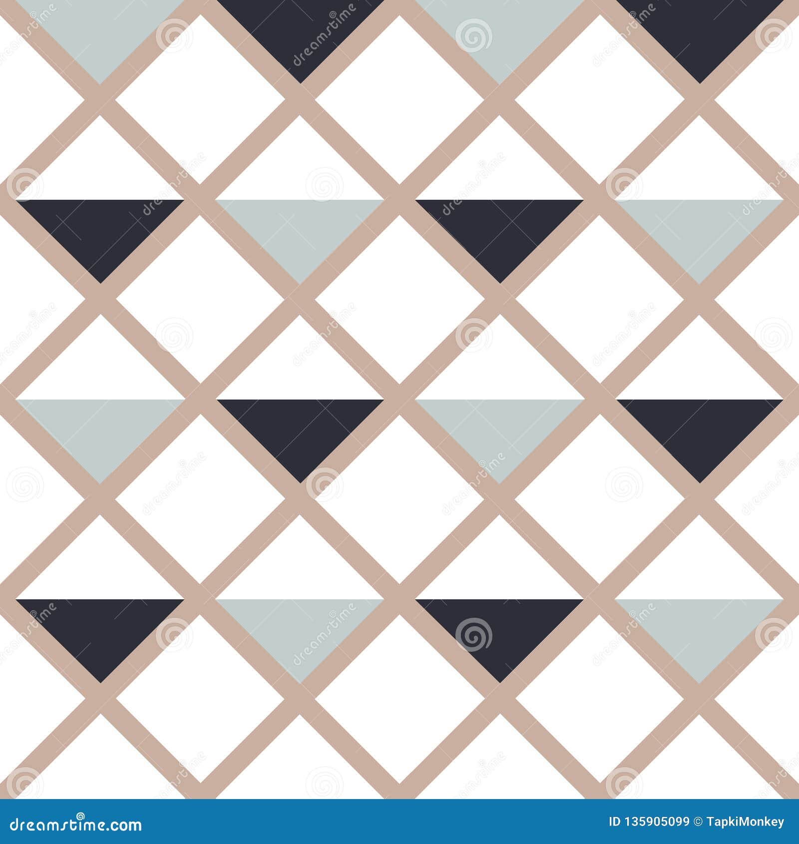 Checkered Abstract Colored Triangles Seamless Background. Vector ...