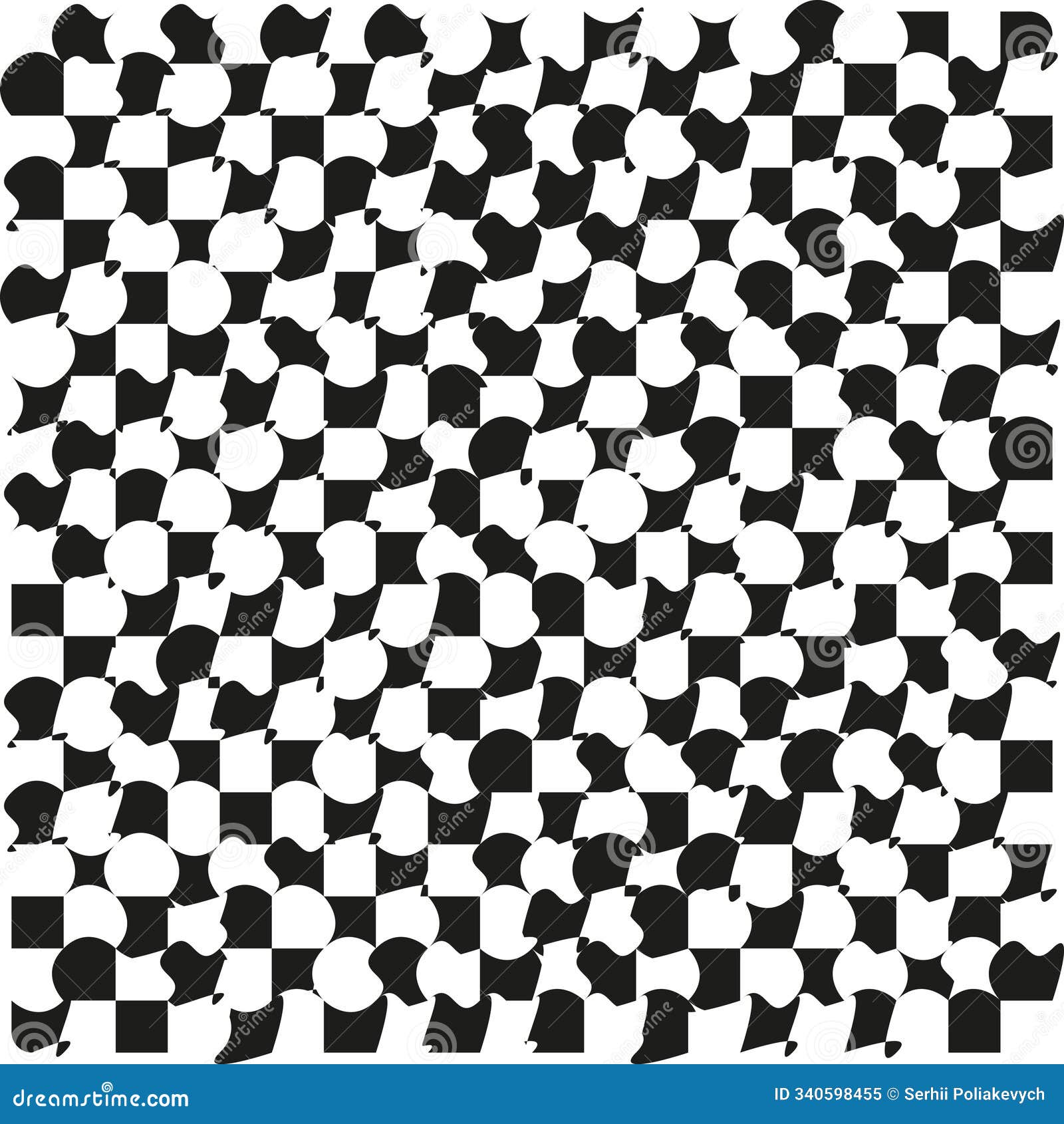 Checkered Abstract Pattern. Black White Optical Design. Geometric ...