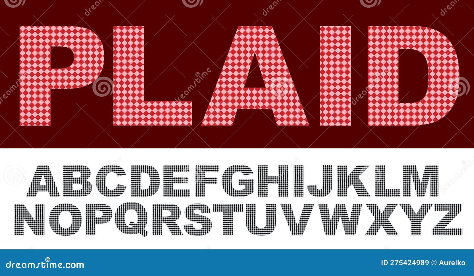 Checkered alphabet stock vector. Illustration of folded - 275424989