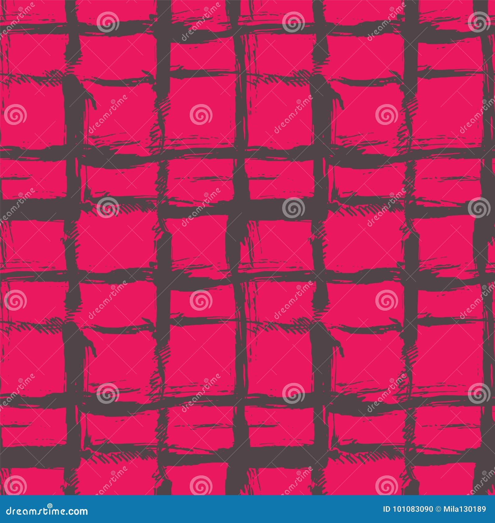 Checkered Background, Abstract Brush Strokes, Seamless Pattern Stock ...