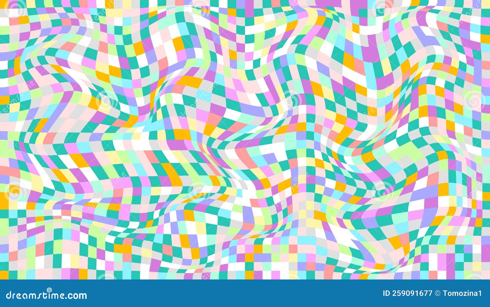 Checkered Background with Distorted Squares Stock Vector - Illustration ...