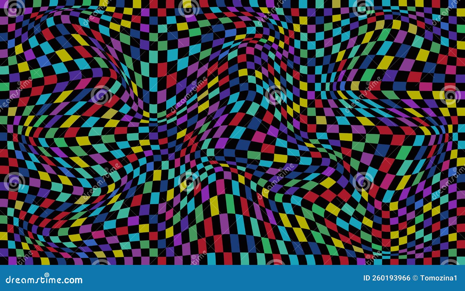 Checkered Background with Distorted Squares Stock Vector - Illustration ...