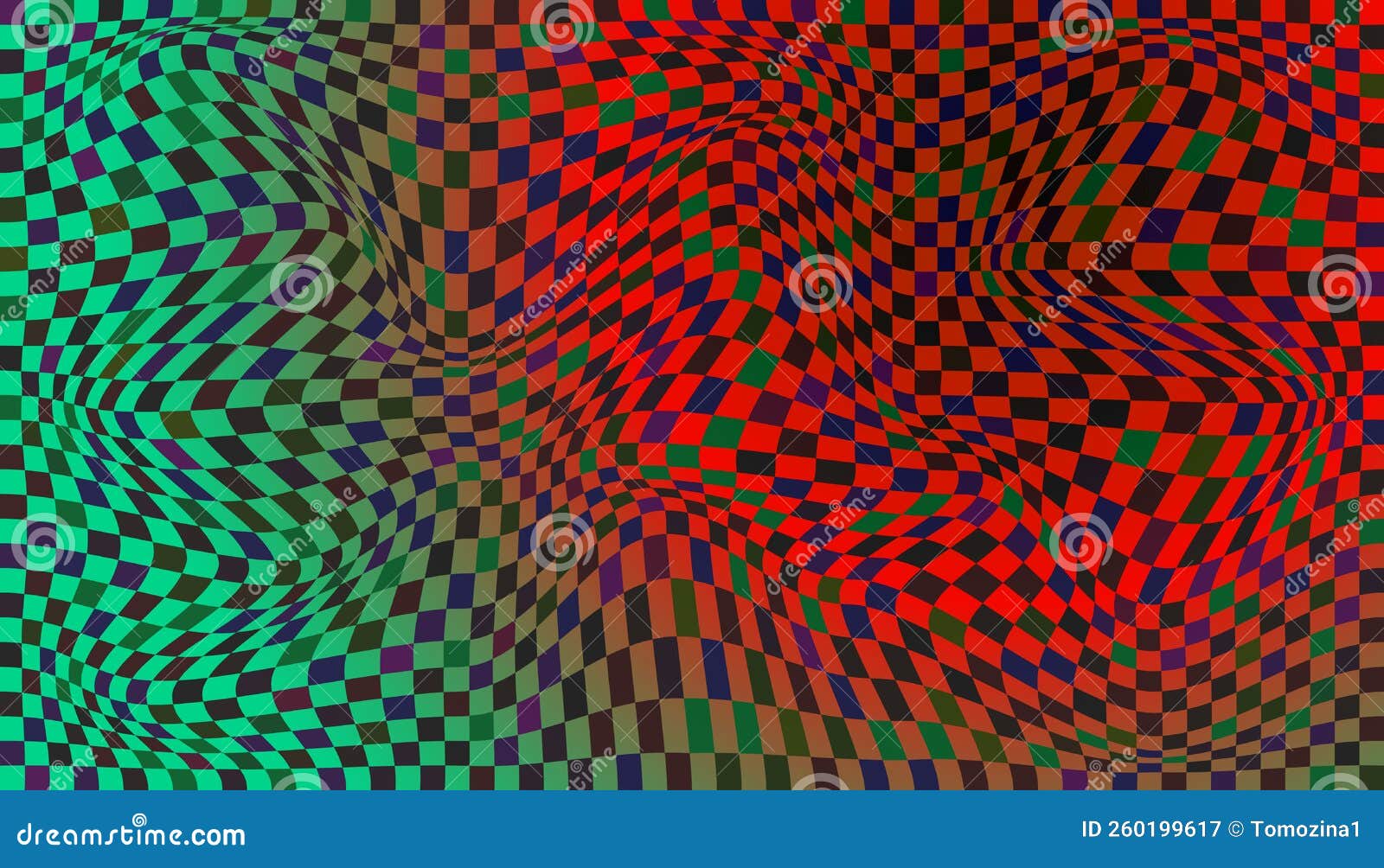 Checkered Background with Distorted Squares Stock Vector - Illustration ...