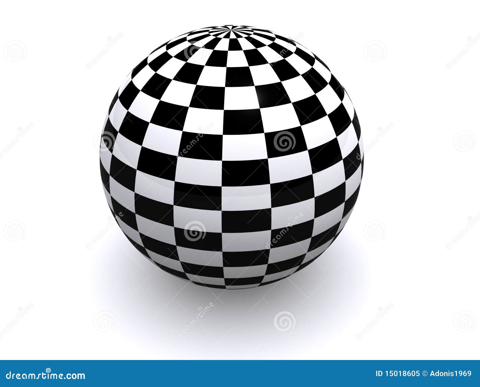 Checkered ball stock illustration. Illustration of white - 15018605