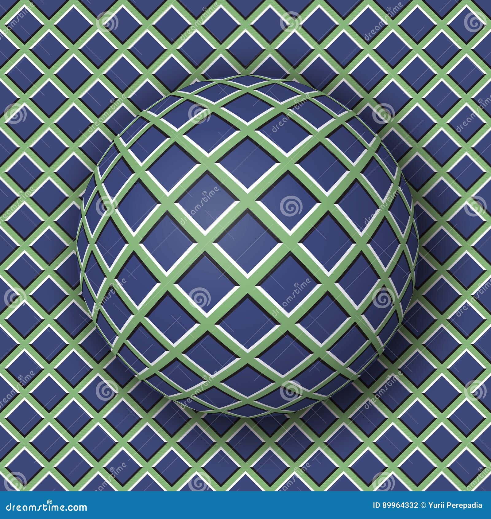 Checkered Ball Rolling Along the Checkered Surface. Abstract Vector ...