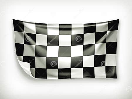 Checkered banner stock vector. Illustration of rally - 34199345