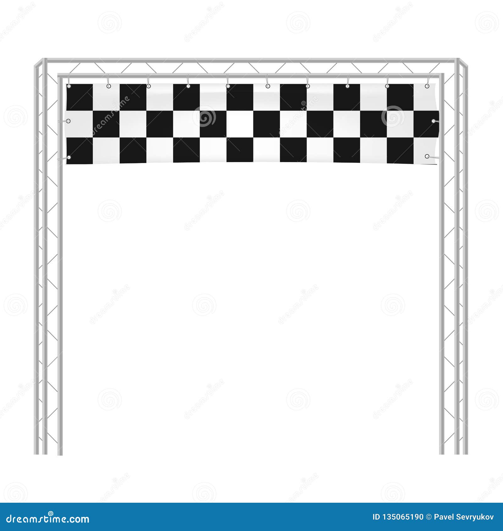 Checkered Banners Vector Illustration Run Start Finish Stock Vector ...