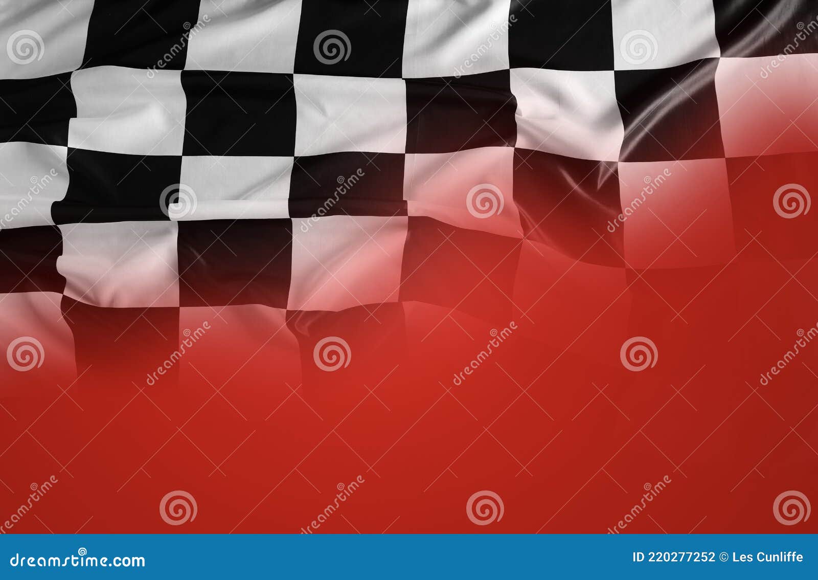 Checkered flag on red stock photo. Image of chequered - 220277252